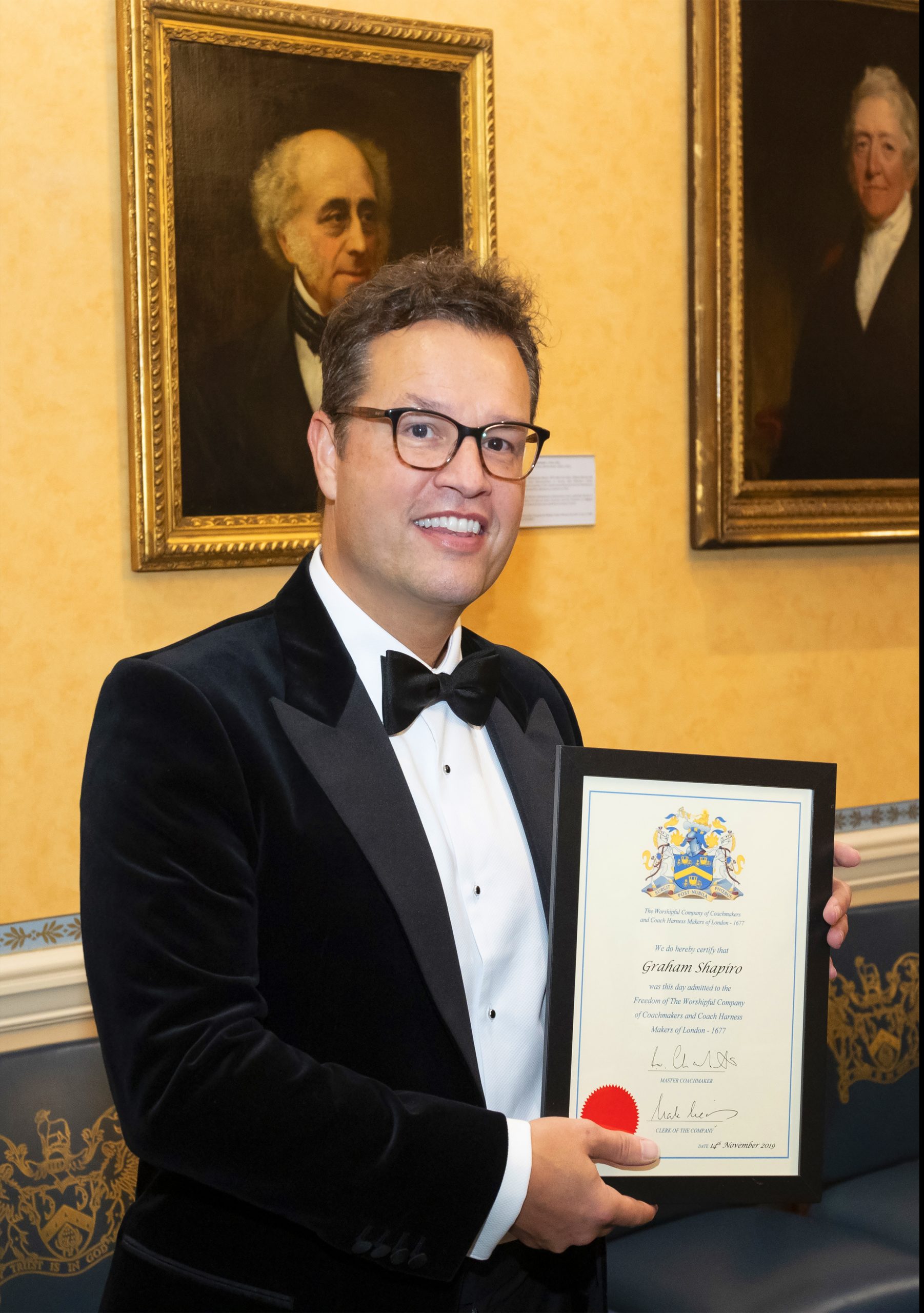 Graham Shapiro is honoured to become ‘A Coachmaker’. - Graham Shapiro