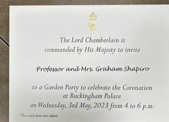King Charles III Coronation - Professor Graham Shapiro